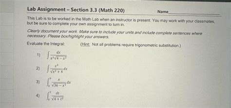 Solved This Lab Is To Be Worked In The Math Lab When An Chegg