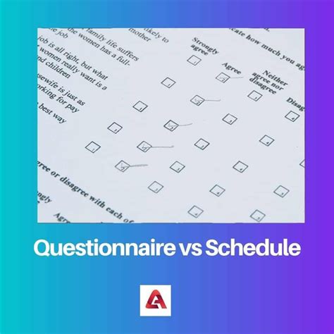 Questionnaire Vs Schedule Difference And Comparison