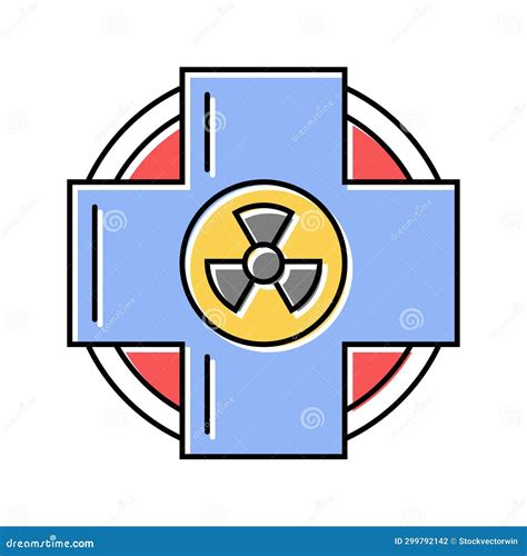 Nuclear Medicine Lab Energy Color Icon Vector Illustration Stock