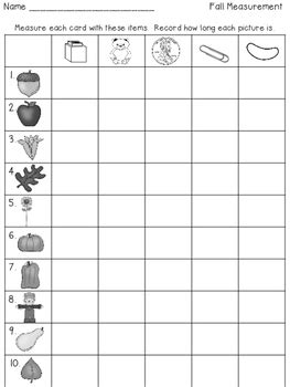 Fall Measurement Activity By Jeannie Seymour TPT