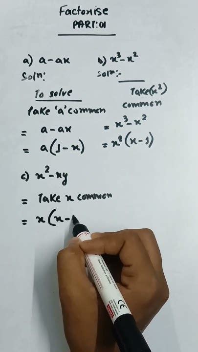 How To Factorise Expression Simplify Concepts Youtube