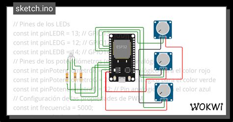 LED RGB Wokwi ESP STM Arduino Simulator