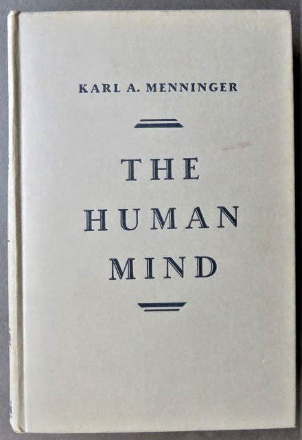 Karl Menninger The Human Mind 1930 Psychology Auction