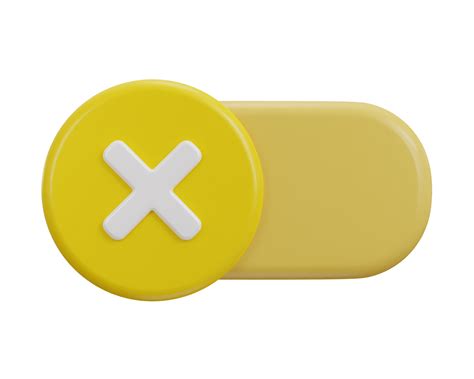 3d Toggle Switch Off Button With Cross Mark Icon Illustration 47247454 Png