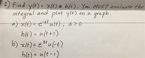 solved find y t x t h t you must evaluate the
