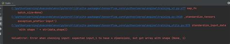 When I Run Train The Error Message Is As Follows ValueError Error When Checking Input