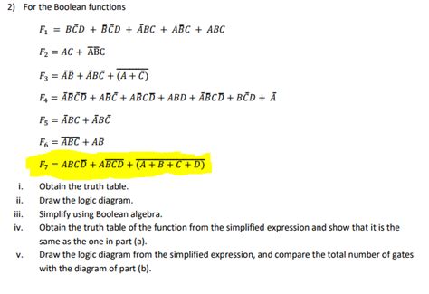 Solved For The Boolean Functions F BCD BCD BC Chegg