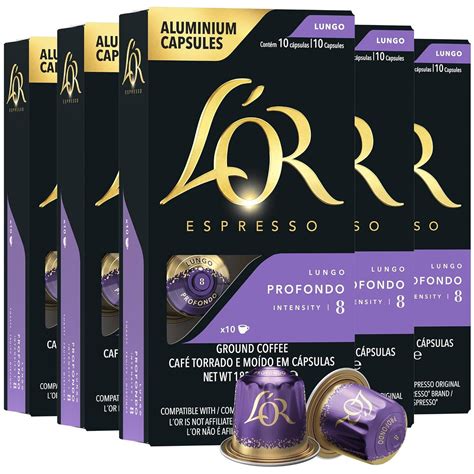 Espresso Capsules 50 Count Profondo Lungo Single Serve Aluminum