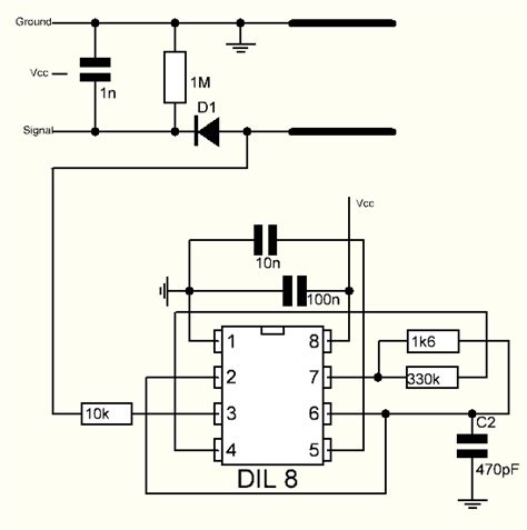 capacitive sensor circuit diagram