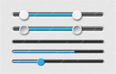 Premium Vector Loading Bar Or Slider Bar Vector Clipart Set