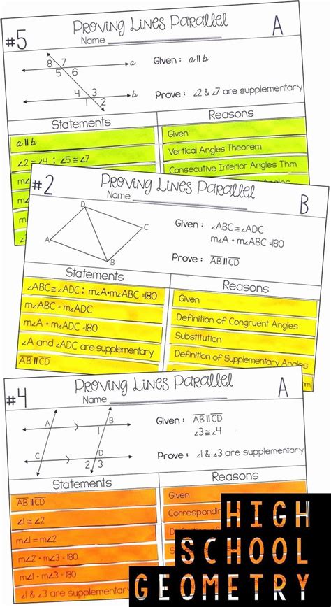 Proving Lines Parallel Worksheet Practice And Exercises
