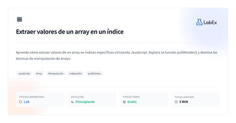 Manipulación De Arrays En Javascript Indexación De Arrays Labex