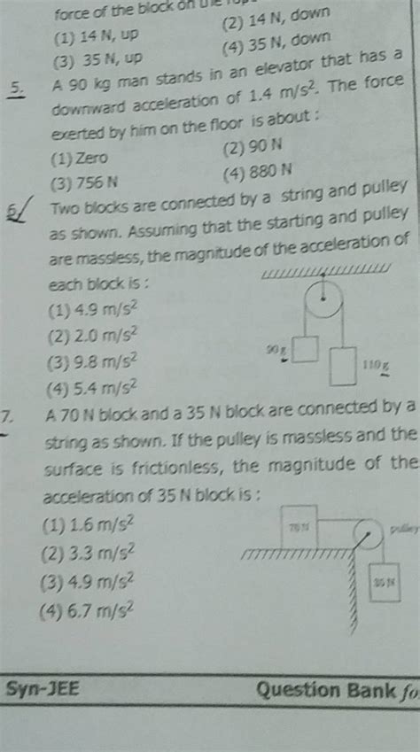 Two Blocks Are Connected By A String And Pulley As Shown Assuming That T