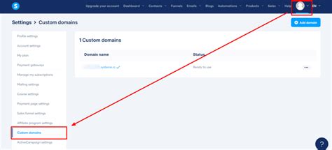 Systeme Io Custom Domain Connect One In