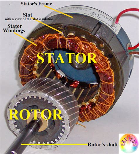 Single Phase Induction Motor Stator Winding Diagram Elements