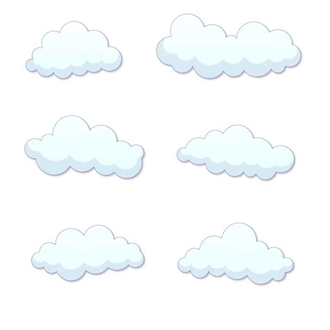 Cartoon Clouds Isolated Vector Collection Clouds Clipart Cartoon Clipart Cloud Png And Vector