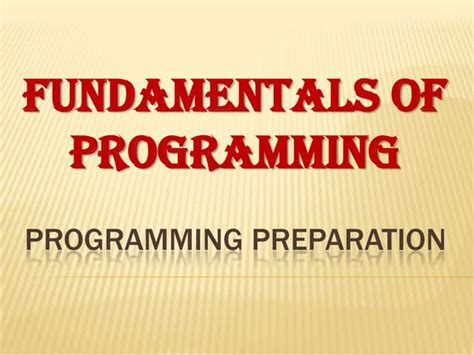 programming preparation stepping algorithm ppt