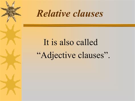 Relative Clauses Grammar Presentation