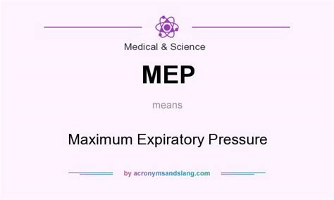 Mep Maximum Expiratory Pressure In Medical And Science By