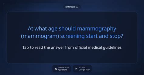 At What Age Should Mammography Mammogram Screening Start And Stop