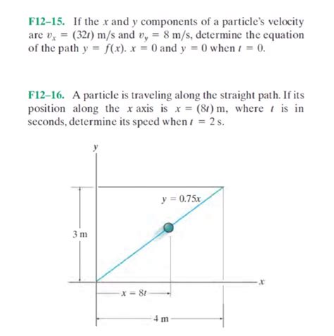 Solved F12 15 If The X And Y Components Of A Particles