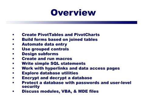 PPT Advanced MS Access Training Forms Macros SQL Security PowerPoint Presentation ID