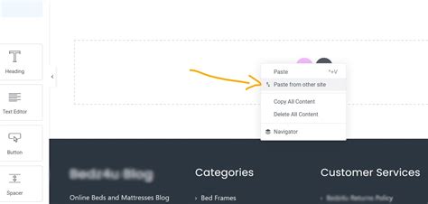 elementor how to copy a post element section from one website to