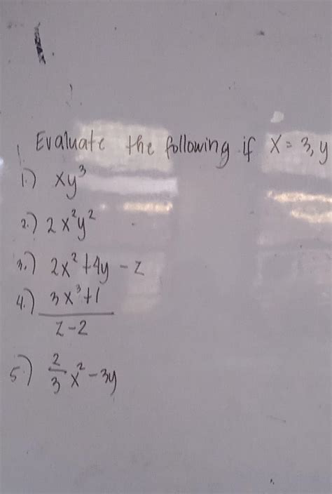 Evaluate The Following Brainly Ph