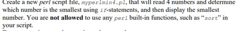 Solved Create A New Perl Script File Myperlmin4pl That