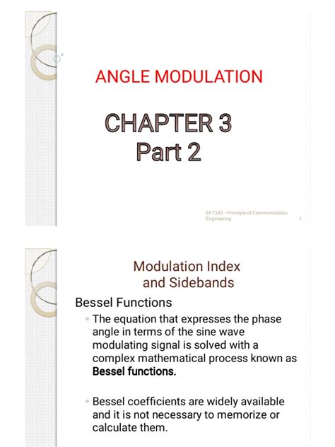 Chapter 3 Part 2 Angle Modulation Pdf Frequency Modulation