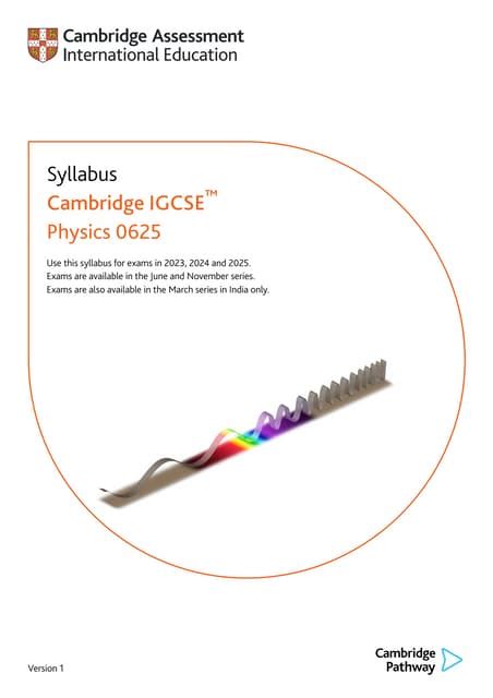 Physics Syllabus 0625pdf