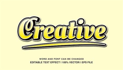 Premium Vector Creative Editable Text Effect Template 3d Bold Cartoon Text Style