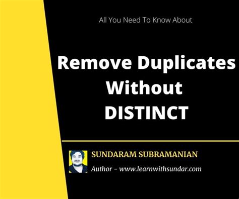 How To Remove Duplicate Values Without Using Distinct In Sql Server Learn With Sundar