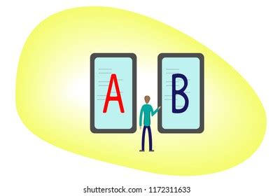 Ab Comparison Split Test Men Two Stock Vector Royalty Free Shutterstock