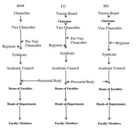 Organizational Structure Of The Universities Source Constructed Based