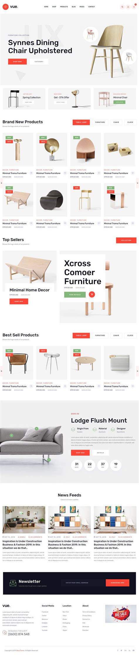 Vuee Clean Minimal ECommerce Bootstrap Template Bootstrap Template Minimalism Website Template