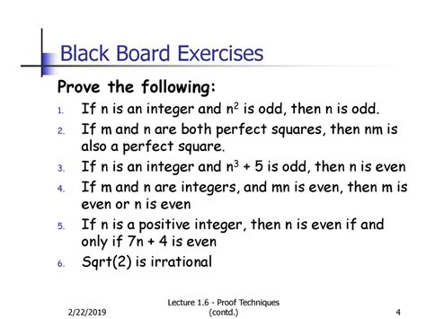 lecture 1 6 proof techniques contd ppt download