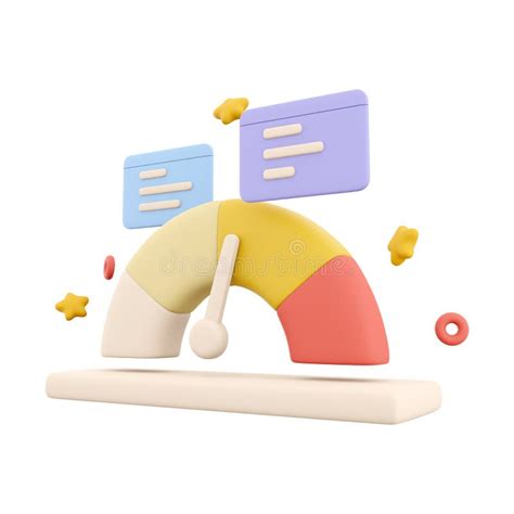 3d Rendering Arrow Point Scale Speedometer Icon 3d Render Icon