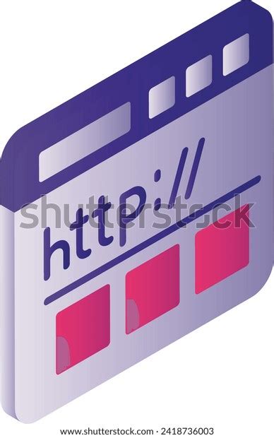 Hypertext Transfer Protocol Isometric Concept Stock Vector Royalty Free 2418736003