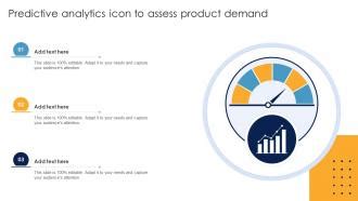 Predictive Analytics Icon To Assess Product Demand PPT Example