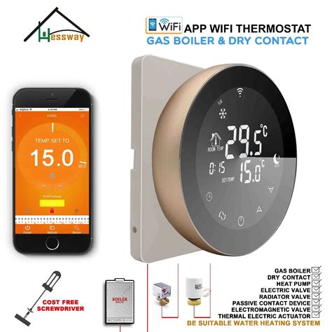 Aliexpress Com Buy In Aluminum Alloy Wall Mount Water Boiler Thermostat WIFI Temperature