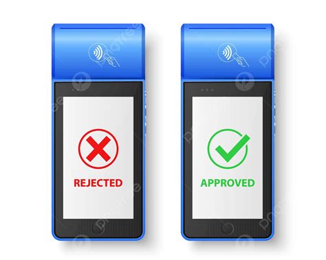 Blue Nfc Payment Terminal With Wifi And Status Vector Phone Mock Up
