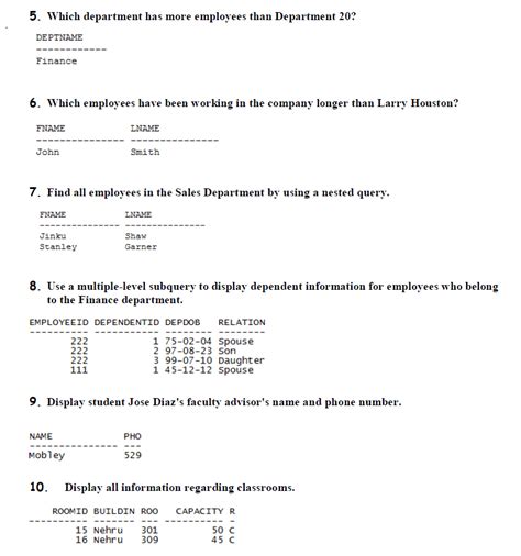 Solved 5 Which Department Has More Employees Than