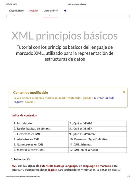Xml Principios Básicos Pdf Xml X Camino