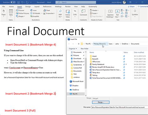 How To Merge Multiple Word Documents Into One