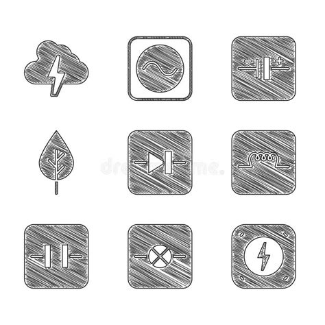Set Diode In Electronic Circuit Lamp Lightning Bolt Inductor