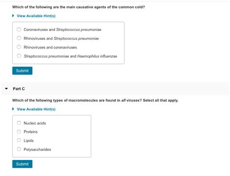 Solved A Which Of The Following Are The Main Causative