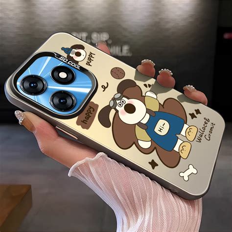 เคสสำหรับ Tecno Spark 10 Spark 10c Spark 10 Pro เคสโทรศัพท์ลูกสุนัขมีความสุขเปลือกแข็งกันกระแทก
