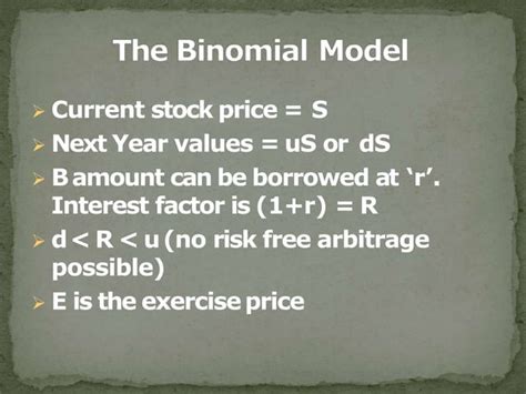 Option Pricing Model Pptx Business Accounting And Finance Business