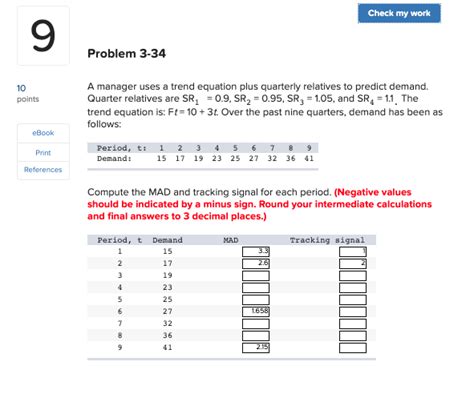 solved check my work problem 3 34 points a manager uses a